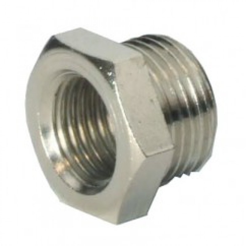 Verloopnippel 1/4G uitwendig-->1/8G inwendig